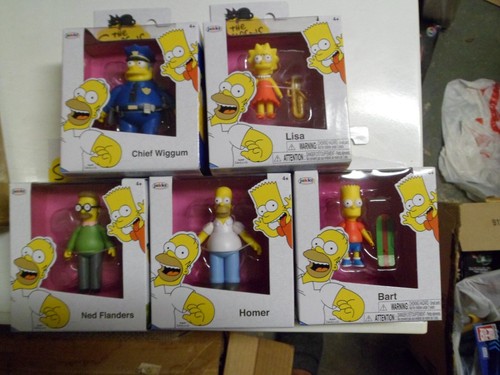 The Simpsons 2.5" Action Figures 2024 Set of 5; Homer, Bart, Lisa ...