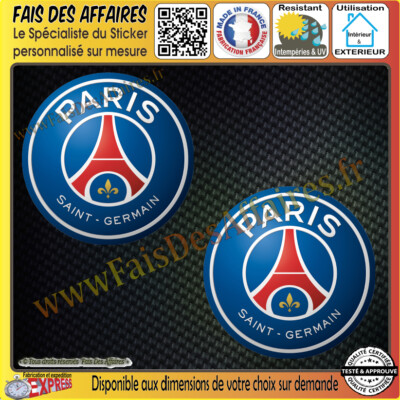 2 Stickers Autocollant adhésif PSG paris saint-germain foot football | eBay