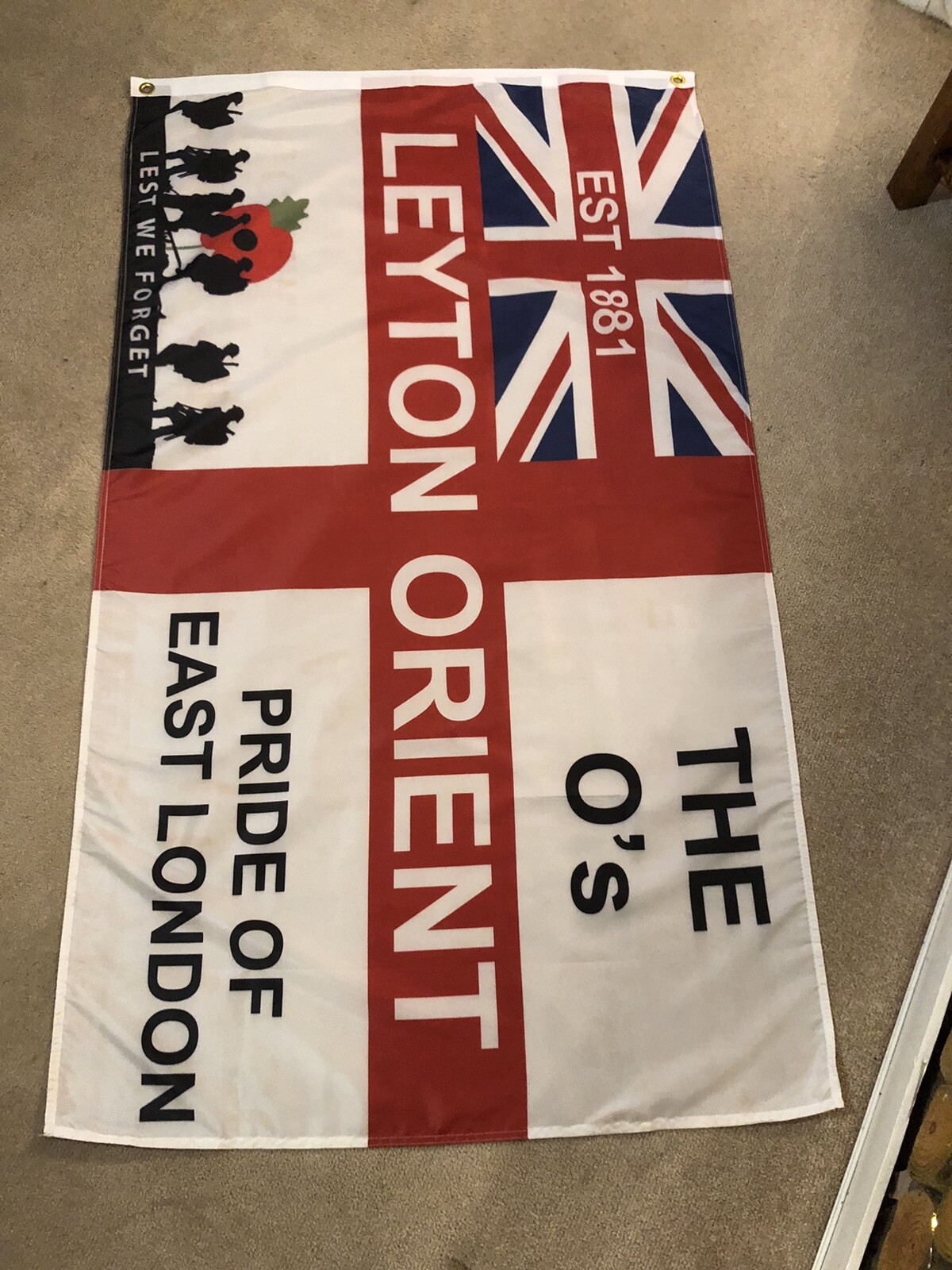 Leyton Orient FC Flag 5ft by 3ft - Leyton orient Football flag orient ...