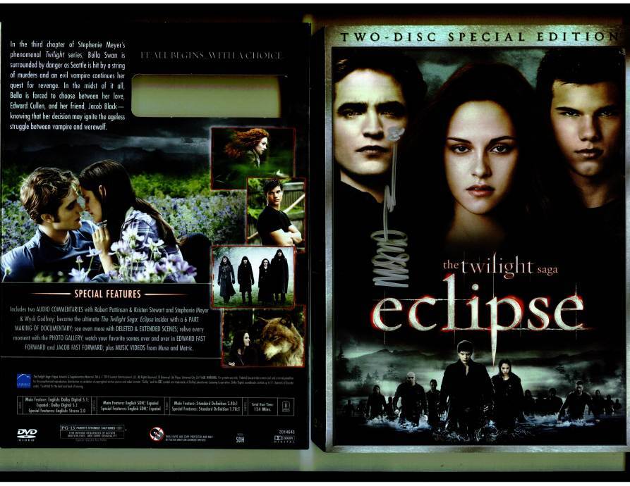 David Slade signed Eclipse dvd 2-disc special edition Twilight Saga ...