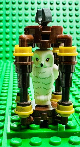 LEGO Hedwig Harry Potter White Owl w/ Rippled Chest Feathers & Owl Cage ...
