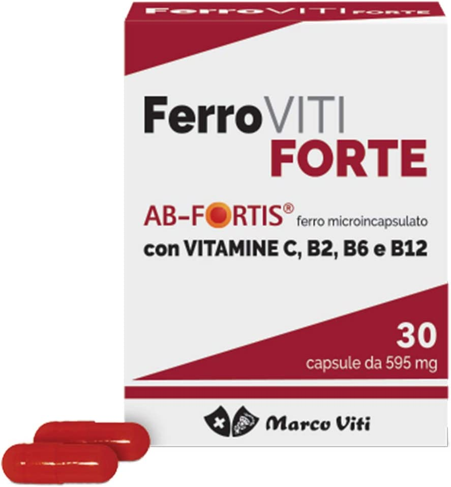 FERRO VITI FORTE 30 CAPSULE FERRO MICROINCAPSULATO + VITAMINE C B2 B6 e ...