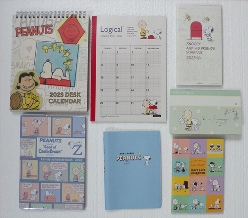 PEANUTS LOT OF FIVE 2023 CALENDARS SNOOPY WOODSTOCK CHARLIE BROWN FROM ...
