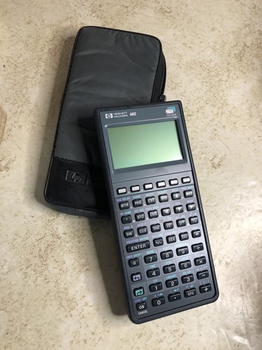 Hewlett Packard HP 48G Graphing Calculator w/ Case TESTED & WORKING ...