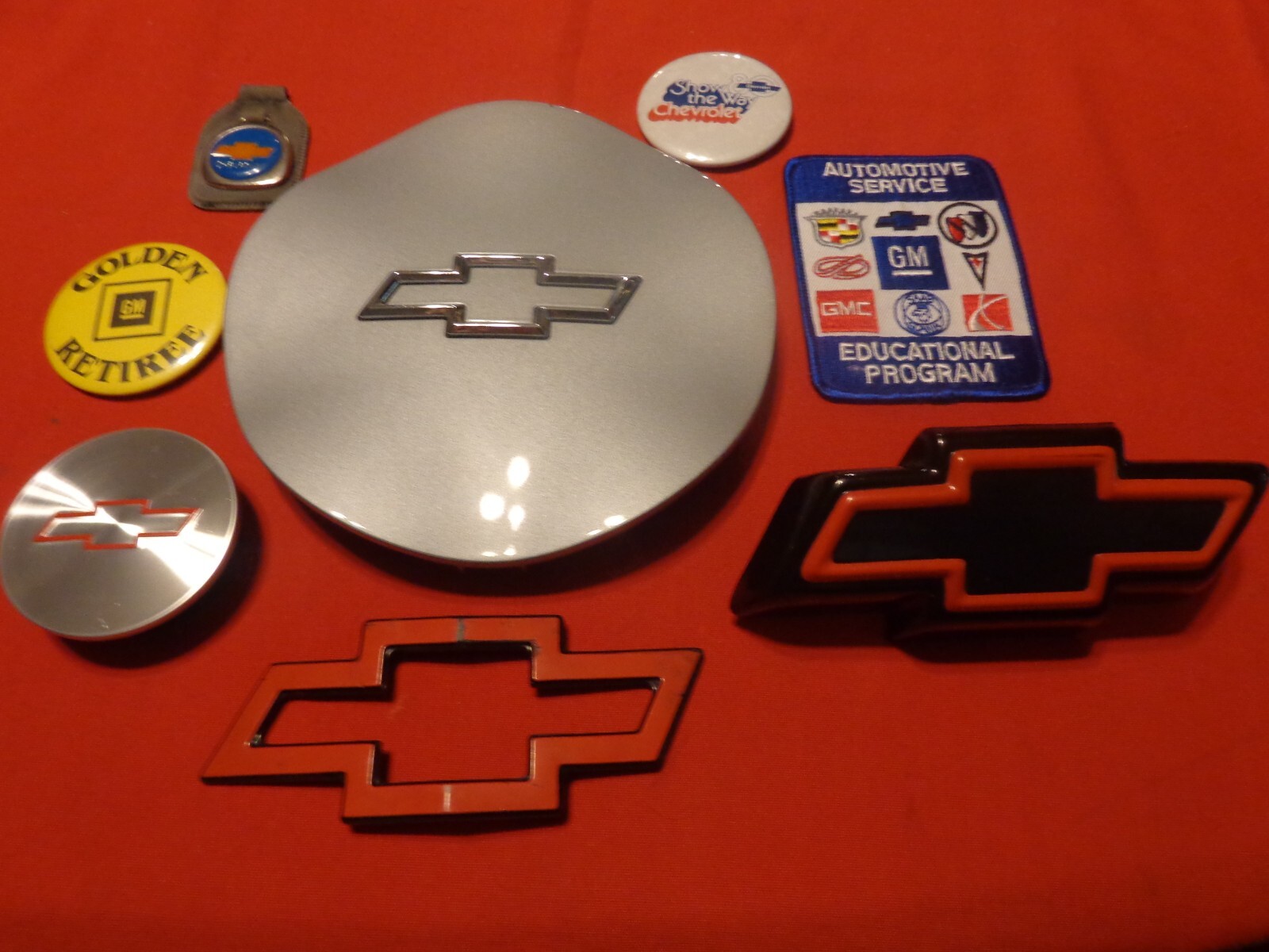 VINTAGE 8 PIECE CHEVY - GM MEMORABILIA COLLECTION GREAT DECORATING ...