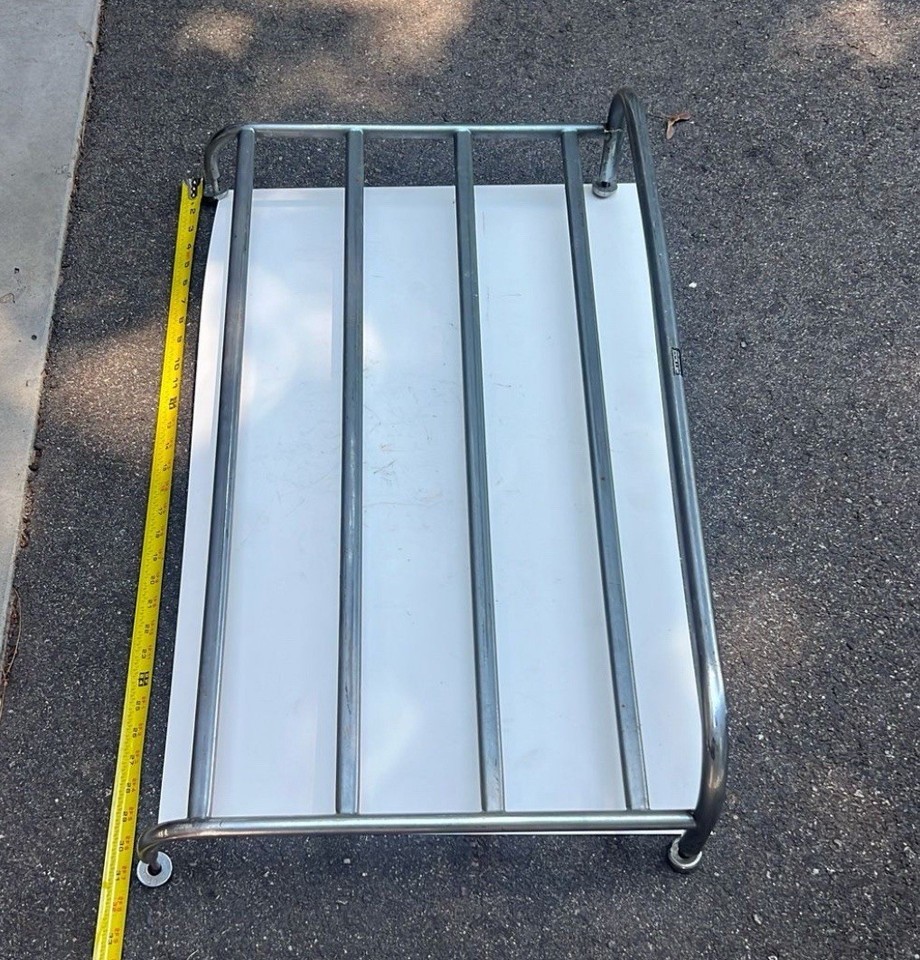 Triumph TR6 MG MGB Chrome Luggage Rack Rare AMCO Accessory - Barn Find ...