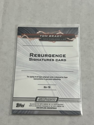 2023 Topps Composite Resurgence Tom Brady Superfractor Auto 1/1 ...
