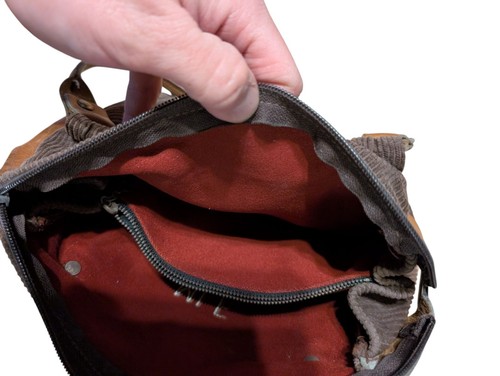 Vintage Davey's Of Worcester Corduroy Brown Purse Bag Double Handle | eBay