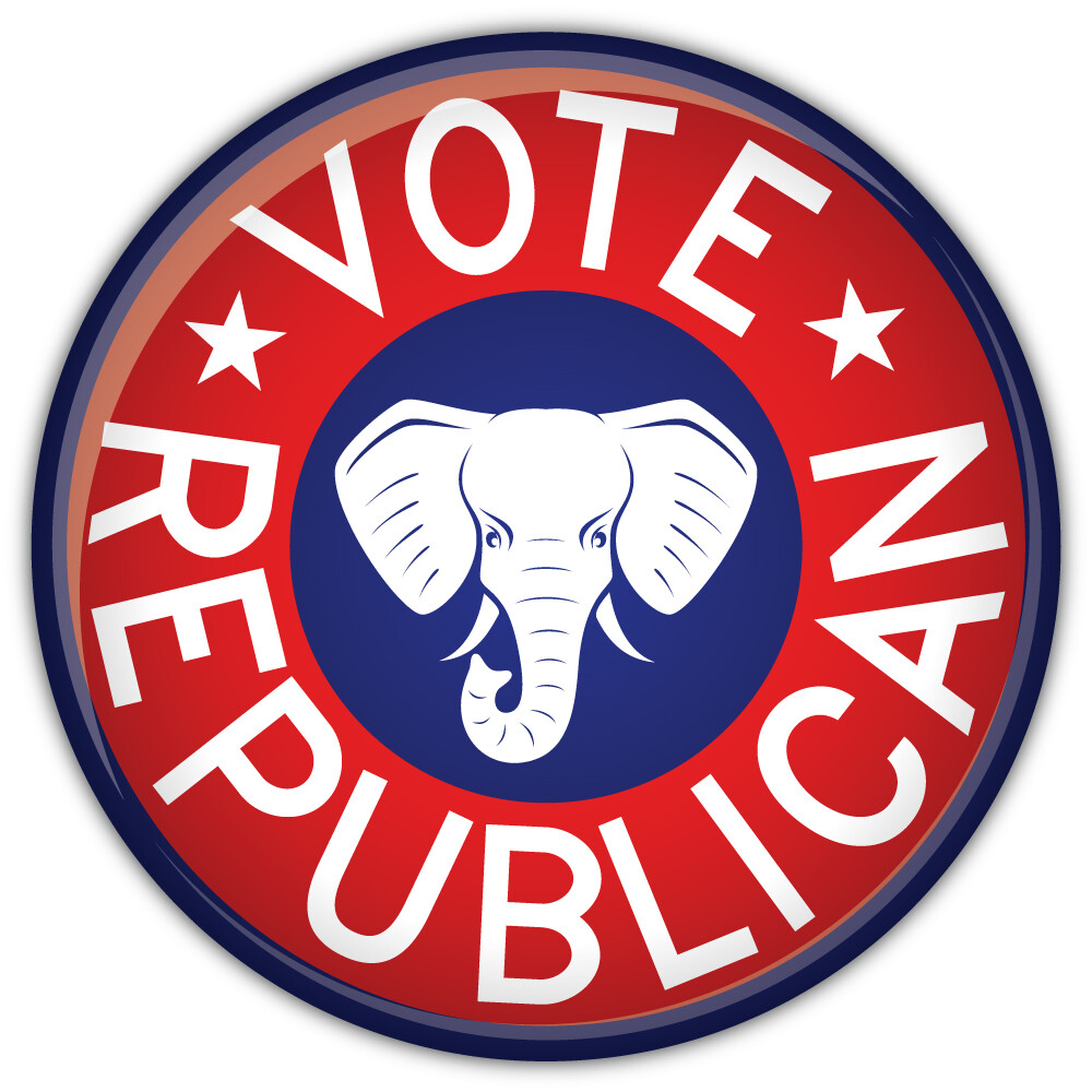 Vote Republican USA Badge Politics Car Bumper Sticker Decal "SIZES" | eBay