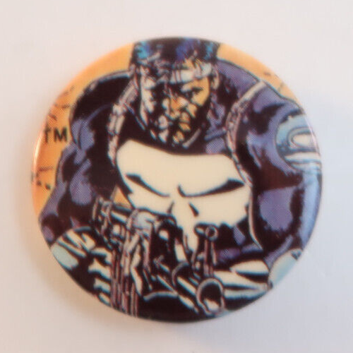 Marvel Punisher Small Button Badge Pinback Pin 1.25" Action Scene with ...