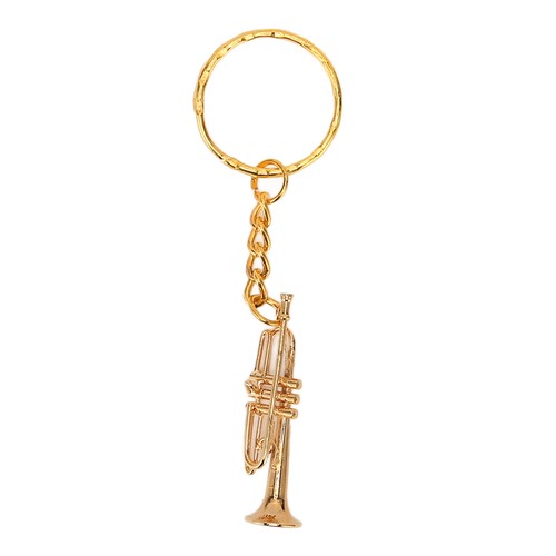 Trumpet Key Chain Pendant Metal Brass Fashionable Stylish Musical DOB ...