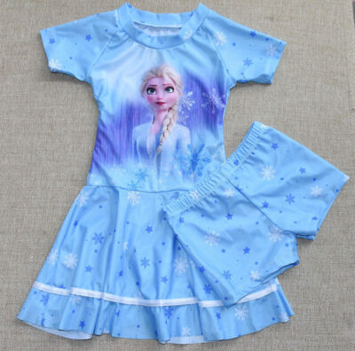 swimming suit for girls Elsa Frozen 2 peices Bathing Suits Outdoors ...