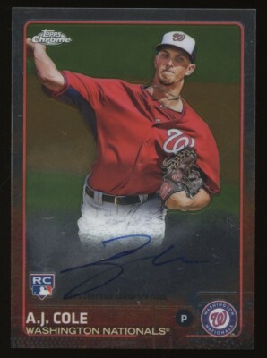 2015 Topps Chrome A.J. Cole Auto Rookie Card, Nationals | eBay
