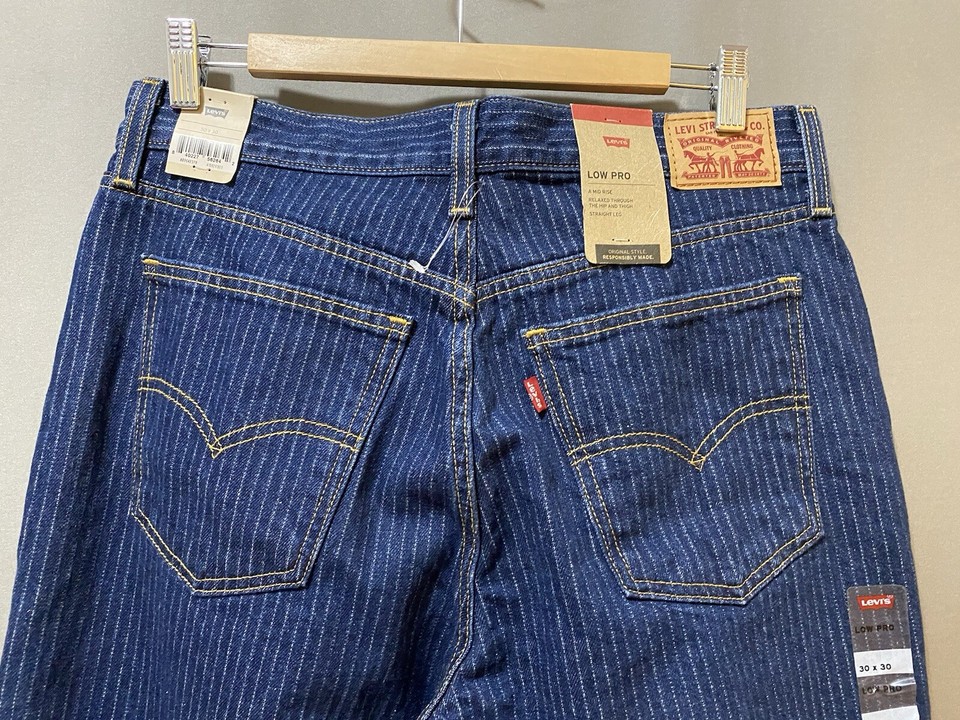 NWT Levi's Low Pro Women Mid-Rise Straight Leg Jeans Size W30 L30 Blue ...