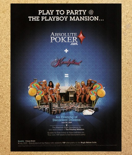 Absolute Poker Playboy Kandyland Mansion - Magazine Print Ads Ephemera ...