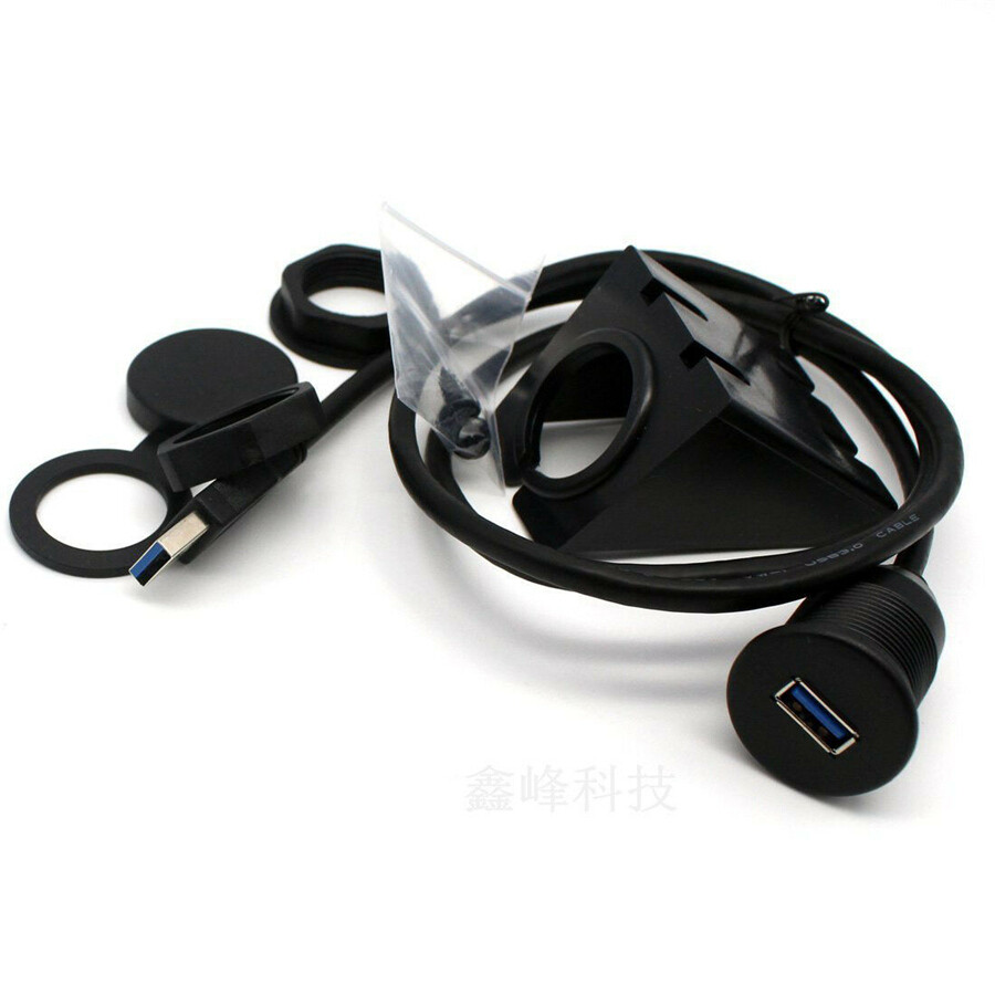 Black 1m / 3ft USB 1.1 and USB 2.0 Extension Lead Cable for Car SUV ...