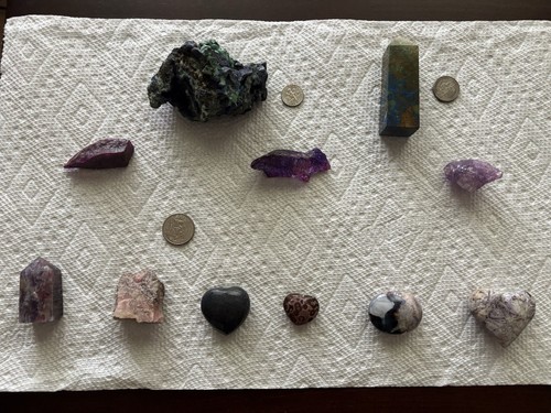 ++Azurite Malachite Quartz Blue Flower Agate Tiffany Stone Unicorn Pink ...