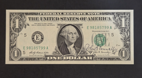 John Connally Signed Autographed One Dollar $1 Bill. Series 1969B ...