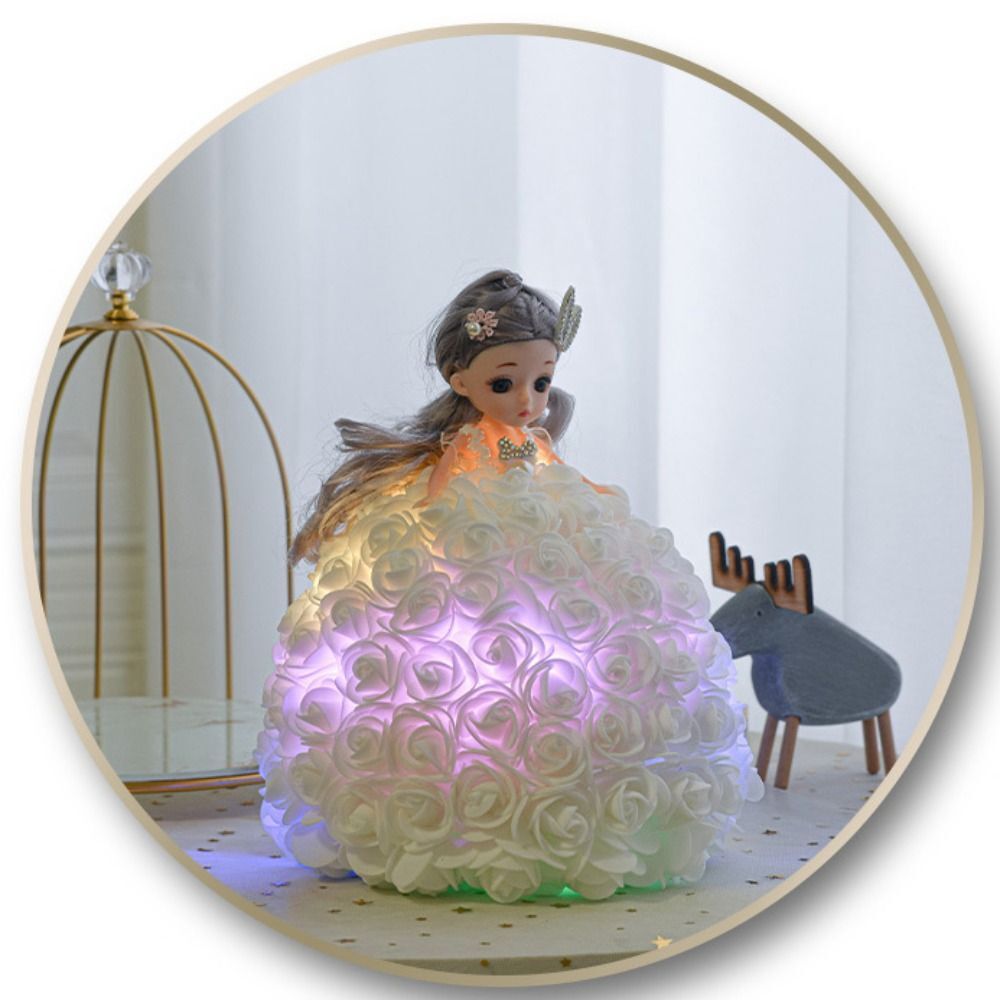 Valentine's Day Gifts Rose Flower Dolls Glittering Princess Doll Women ...