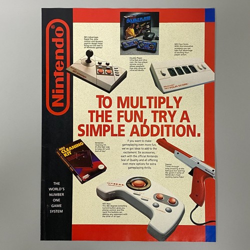 NINTENDO NES ADVANTAGE FOUR SCORE MAX ZAPPER 1992 VINTAGE RETRO ...