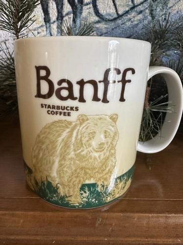 Starbucks Banff Grizzly Bear Mug 2011 MIC Global Icon 16oz VHTF | eBay