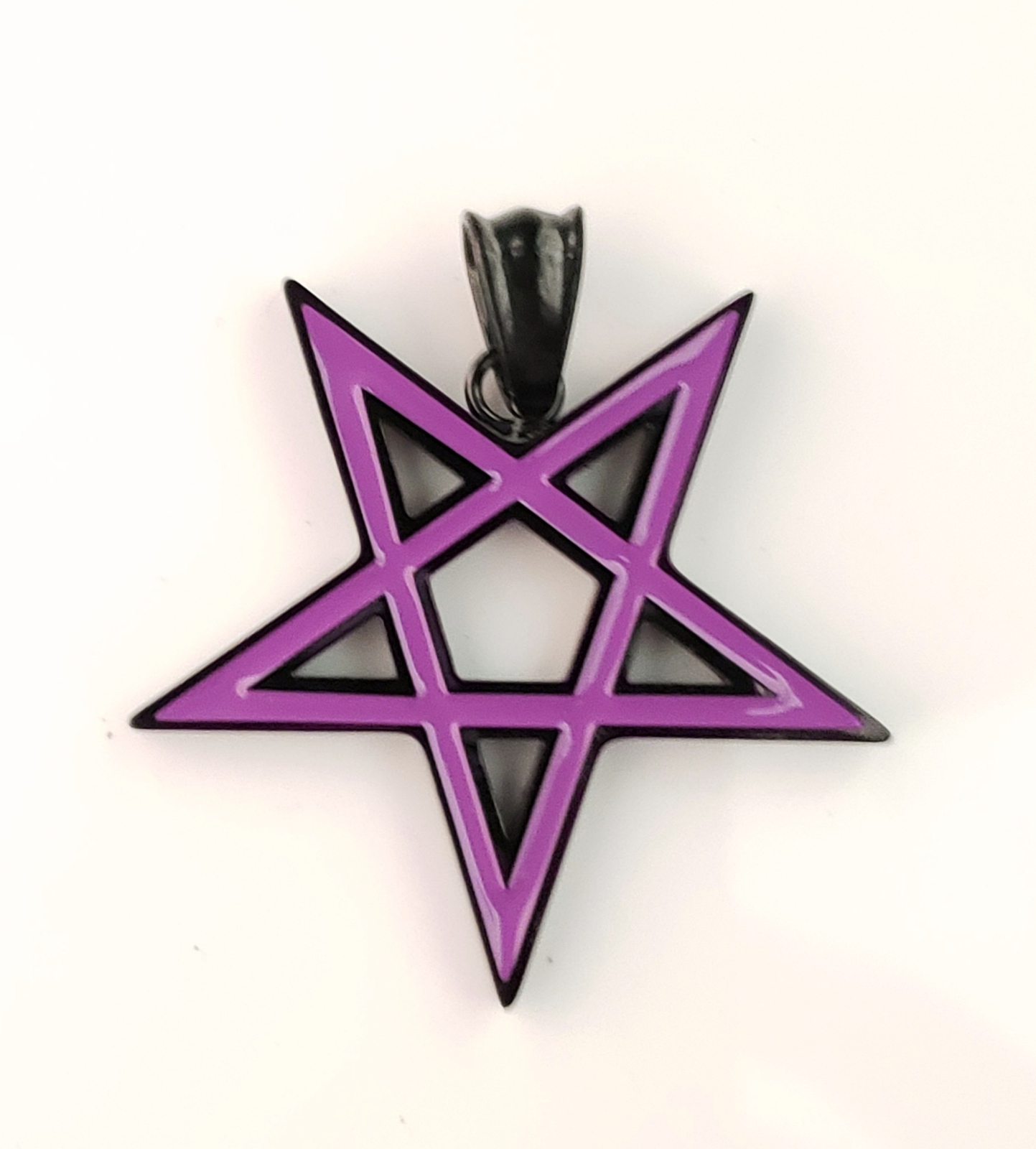 Pentagram Purple goth punk occult pagan satanic ritual alt pendant | eBay