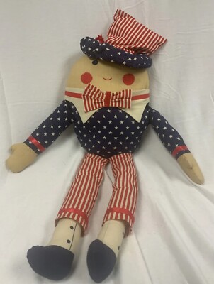 Patriotic Uncle Sam Humpty Dumpty Handmade Plush. 24" | eBay