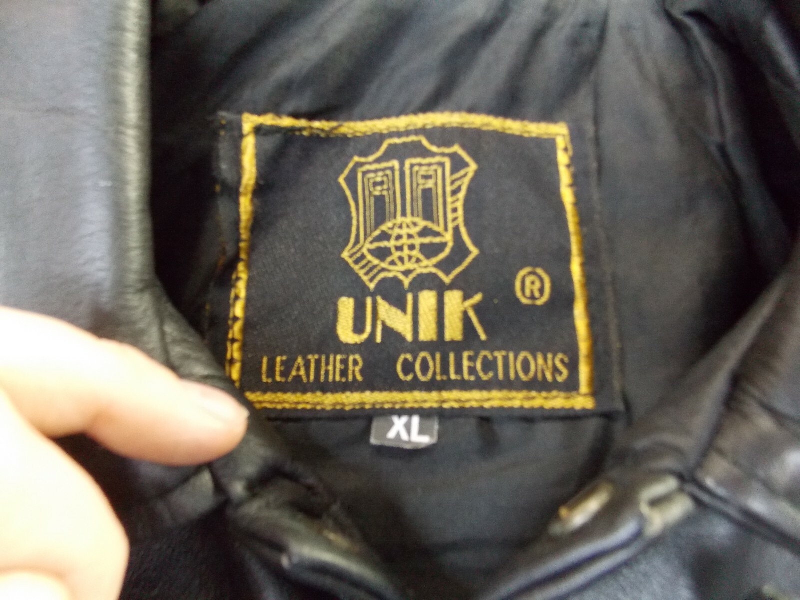 Vintage UNIK Harley Davidson Black Leather Biker Vest… - Gem