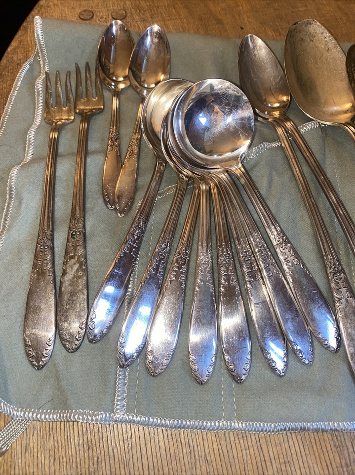 Vintage 23pc NATIONAL SILVER CO King Edward Silverware Plate | eBay