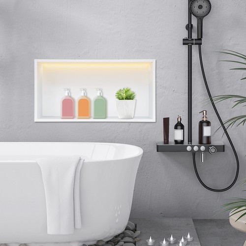 LED Shower Niche, Shower Niche with Lighting, Bathroom Recessed Wall ...