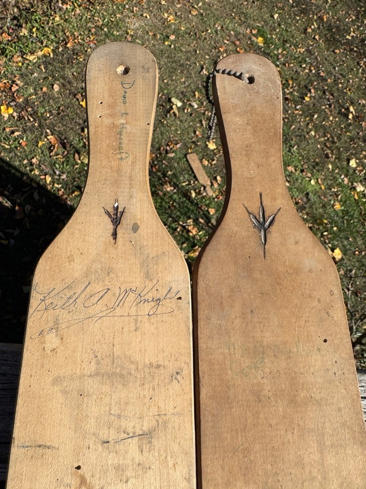 2- Vintage 1960’s Wooden Fraternity Initiation Paddle ALPHA KAPPA ...