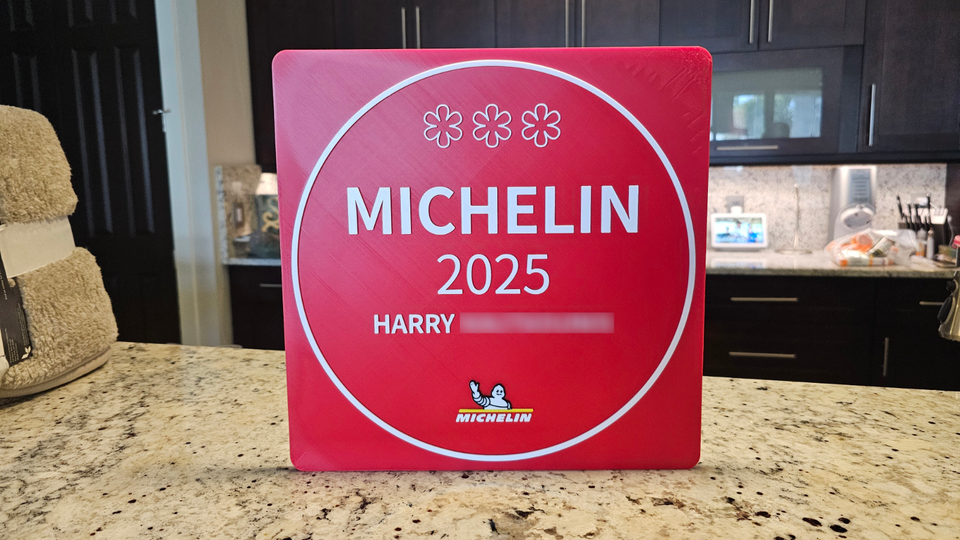 Custom 2-Sided Michelin Star Wall Plaque, Gift For Chef, Cook ...