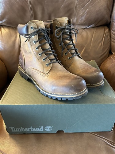 NEW TIMBERLAND Rugged WATERPROOF 6-Inch BOOTS 74134 MD Brown FULL GRAIN ...
