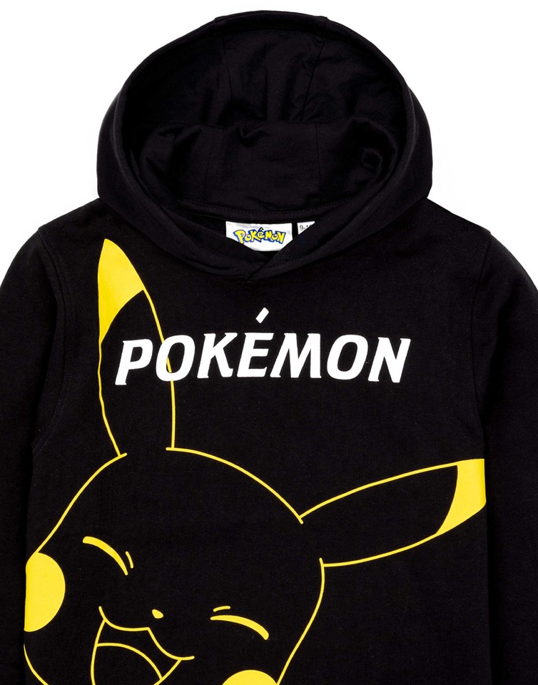 Pokemon Hoodie Boys Kids Game Gifts Pikachu Black Jumper Pullover | eBay