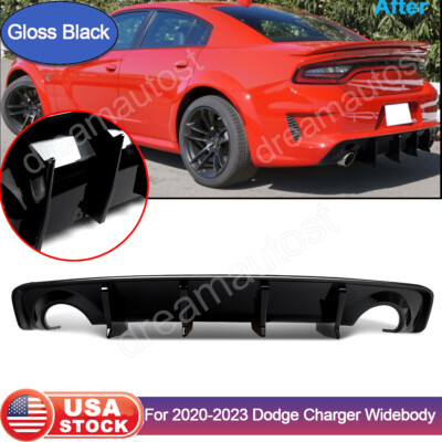 For 20-23 Dodge Charger Widebody Shark Fin Rear Diffuser Bumper Lip ...