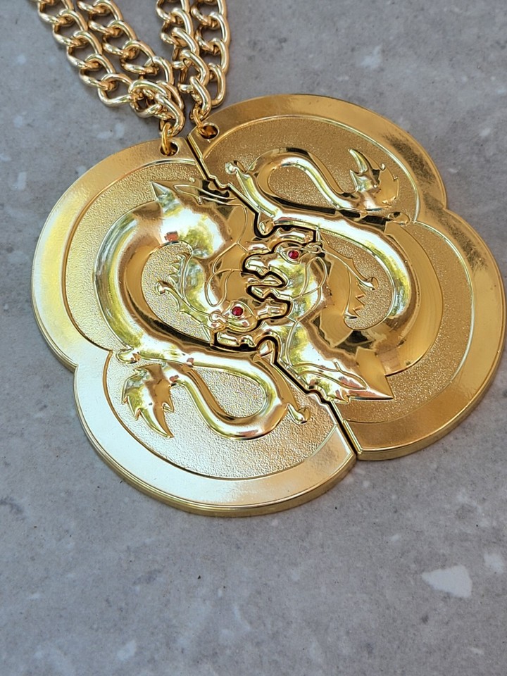 Double Dragon Gold Movie Medallion Cosplay Prop Metal Necklace | eBay