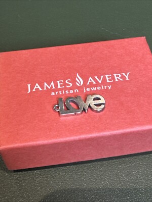 James Avery Love Charm Sterling Silver Block Letter Word Retired | eBay