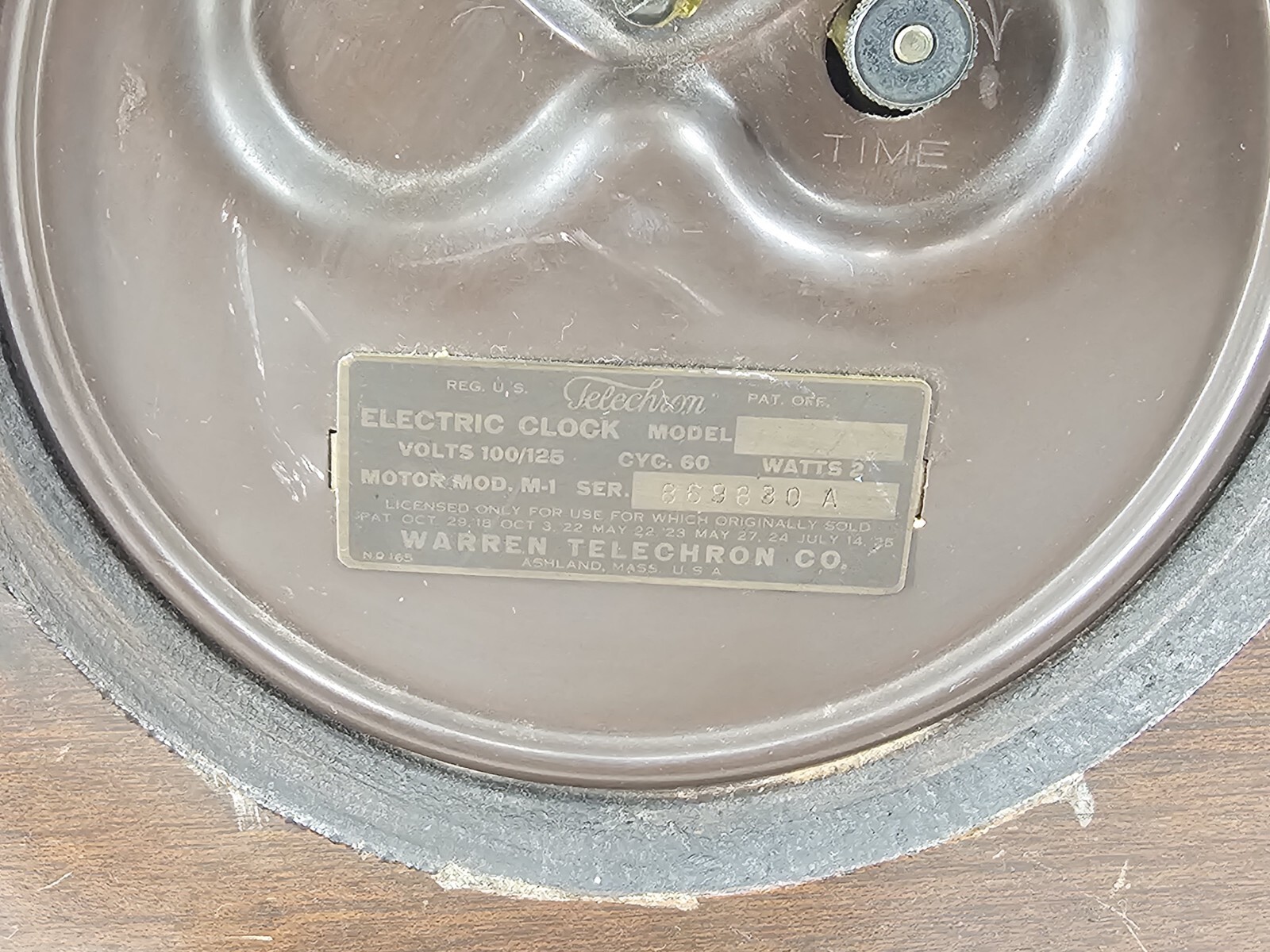 Warren Telechron Electric Mantle Clock M1 | eBay