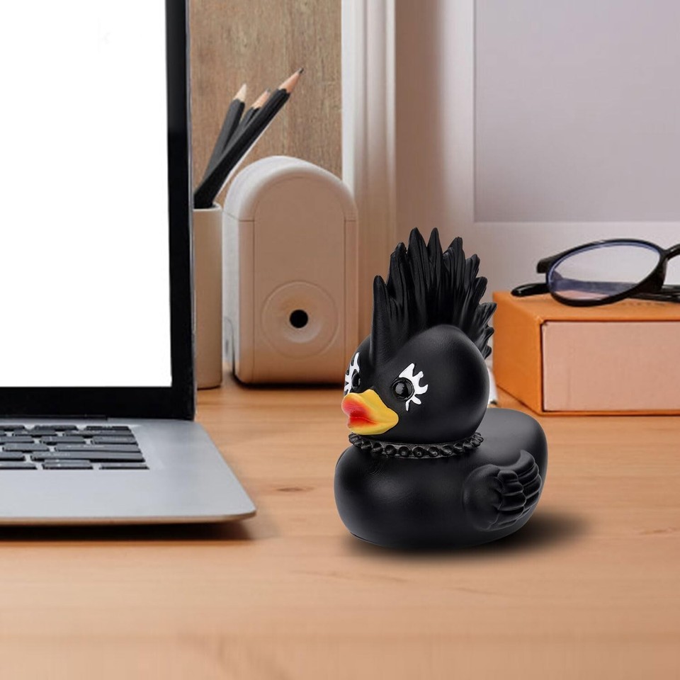 Black Rubber Duck Resin Ducks Funny Satan Ducks Rock Duck Collectible ...