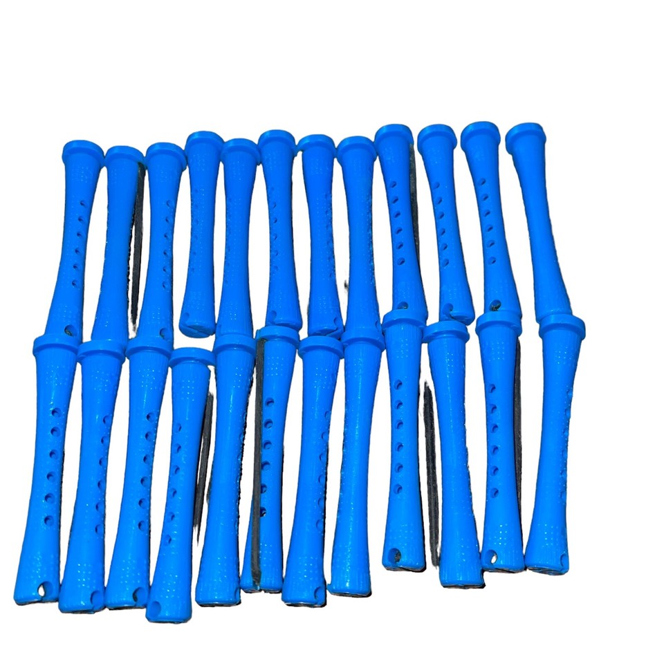 Short Blue Perm Rods Concave Rubber Band Closuer 24 Perm Rods Pre Owned ...