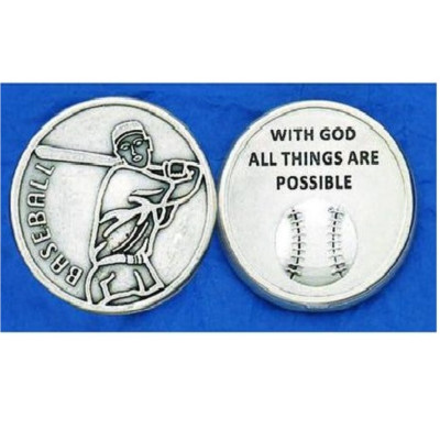 BASEBALL - With God All Things Are Possible - Religious Prayer Pocket ...