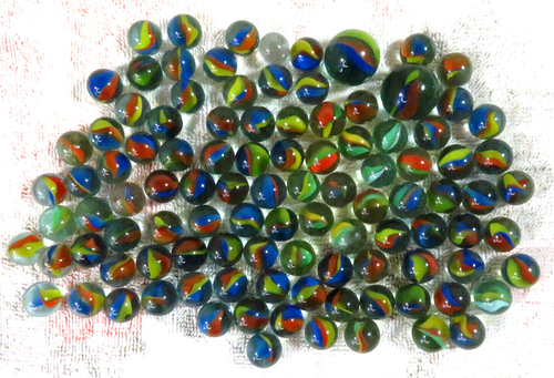 Vintage Bag of 102 Marbles - see close ups | eBay