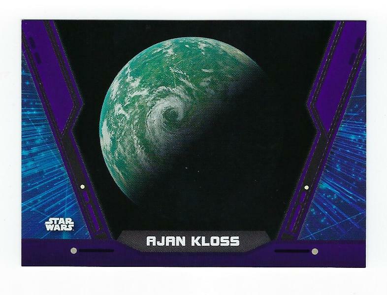 2020 TOPPS STAR WARS HOLOCRON #CG-16 AJAN KLOSS MOON PLANET #/10 PURPLE ...