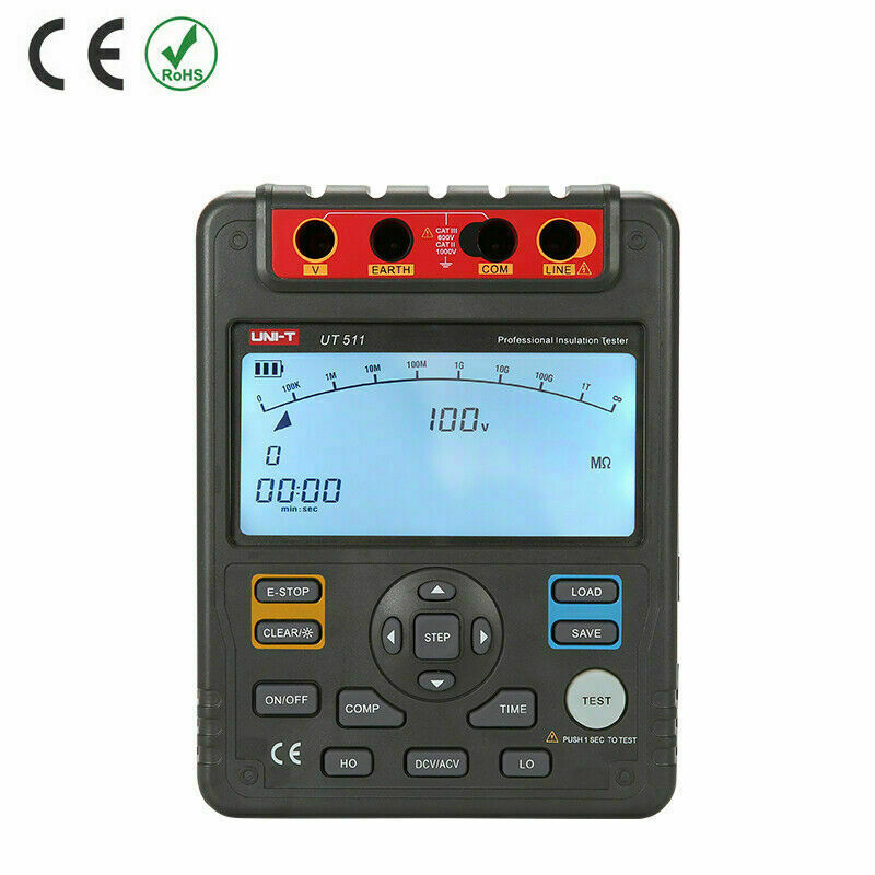 UT501/502A 511-513 5000V Insulation Resistance Meter Ground Tester ...