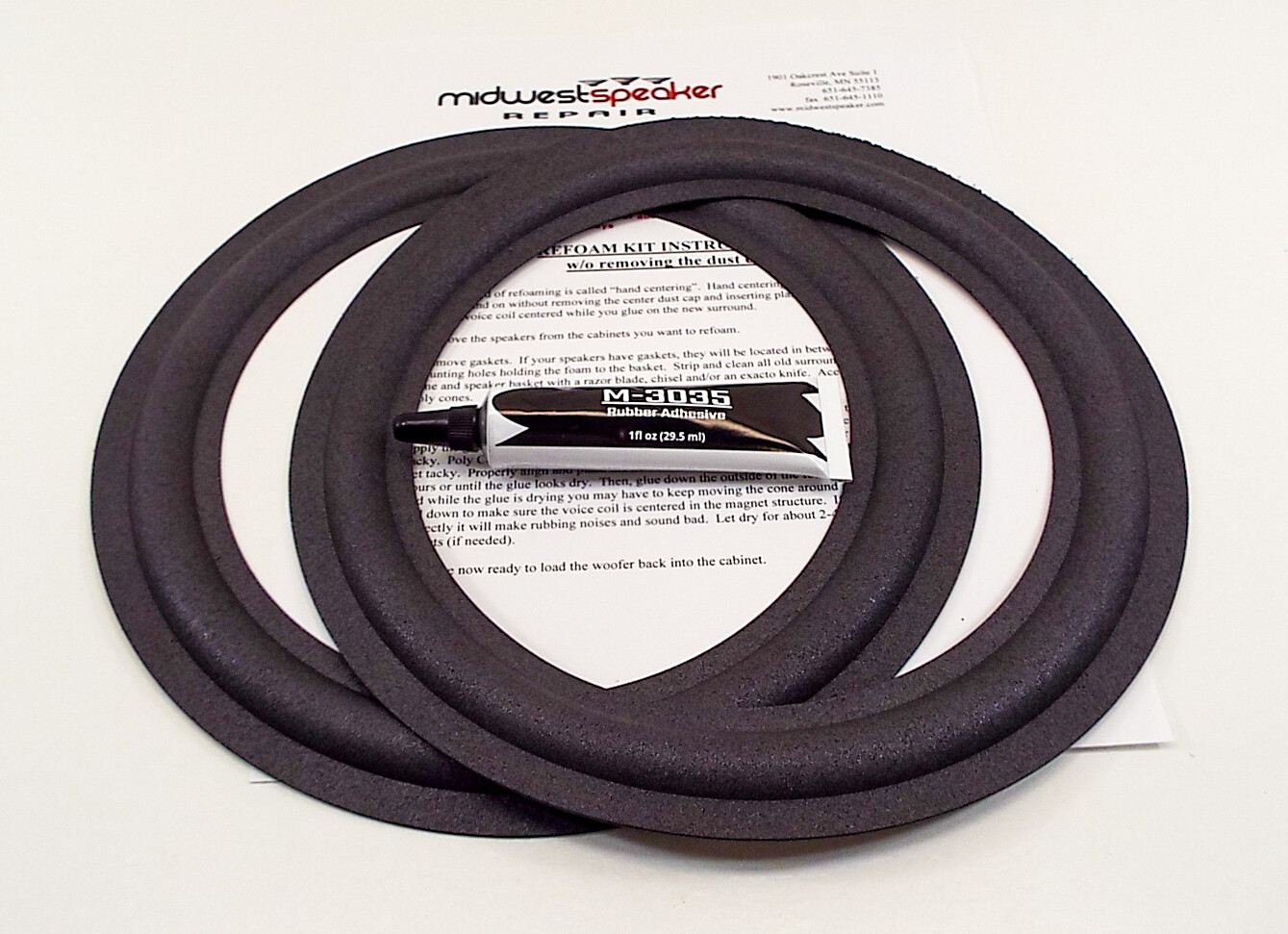 Infinity RSA RSB RS5B - 10" Refoam Speaker Repair Kit - FREE SHIPPING ...