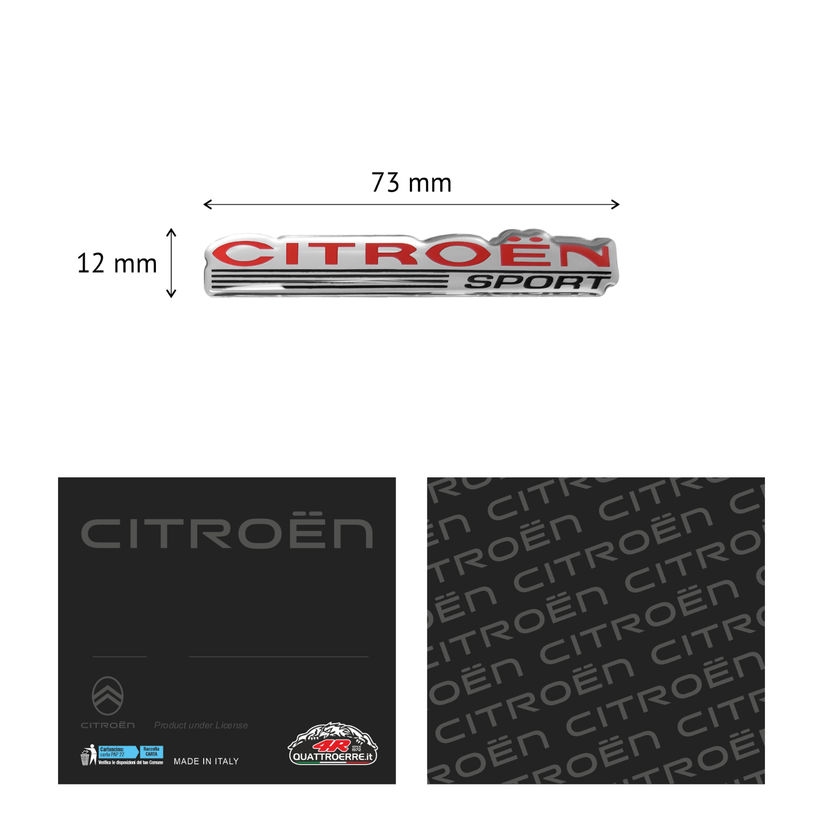 Citroen Sport Sticker 3D Plate, 12 X 73 MM | eBay