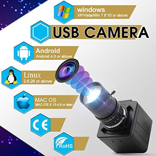 2MP Webcam 5-50mm Varifocal Lens USB Camera HD 1080P High Speed VGA ...