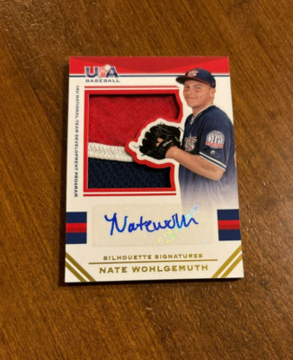 Nate Wohlgemuth 2017 USA Baseball Game Patch Auto Astros Ridge Runners ...
