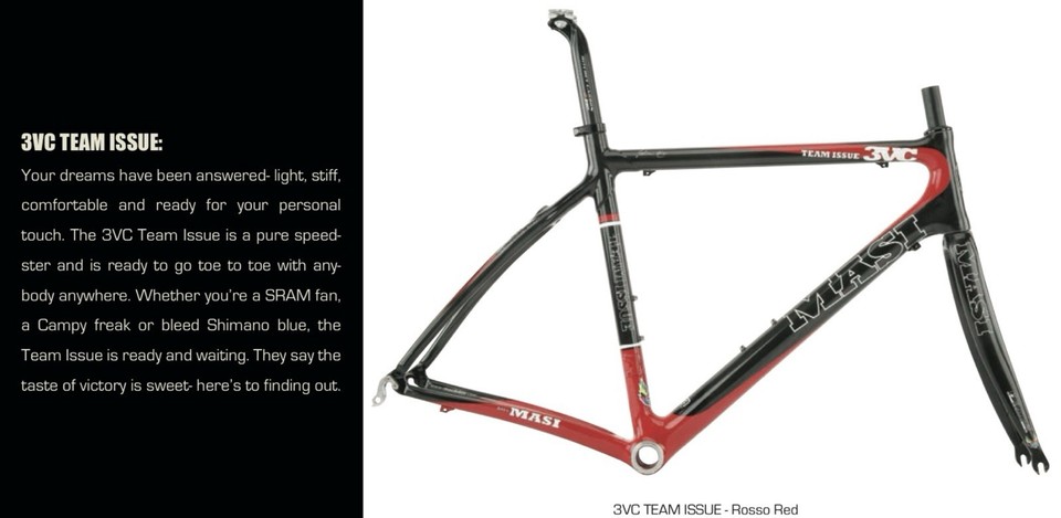 MASI Team Issue 3VC Carbon Road Bike Frameset Full Carbon Fork Ritchey 54cm | eBay