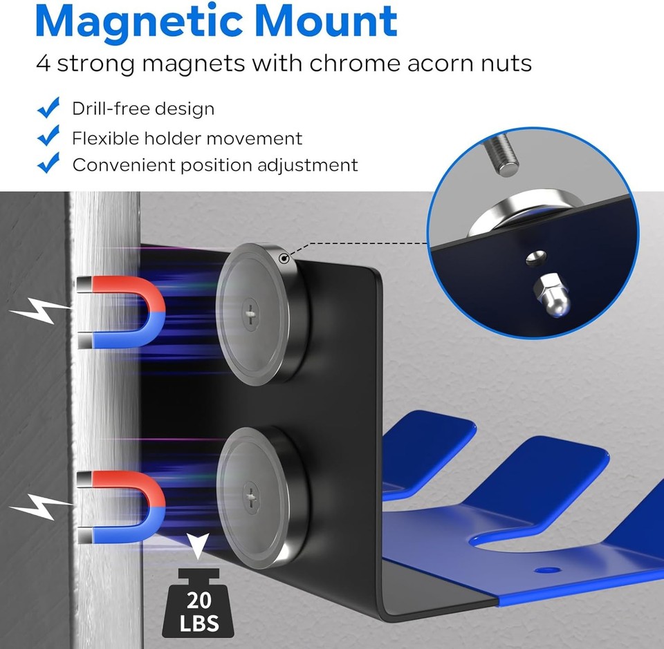 Magnetic Paint Spray Gun Holder, Gravity Feed Spray Gun Organizer Stand ...
